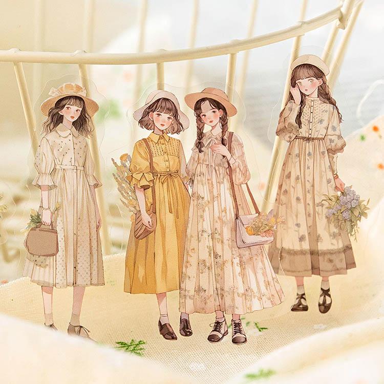 人物シール クリアシール 少女 女の子 男の子 カップル 恋人 イラストステッカー コラージュ素材 人物 シール 30枚 PET素材 耐水シール 交換日記 sztz-30-208 : 卸売の ...