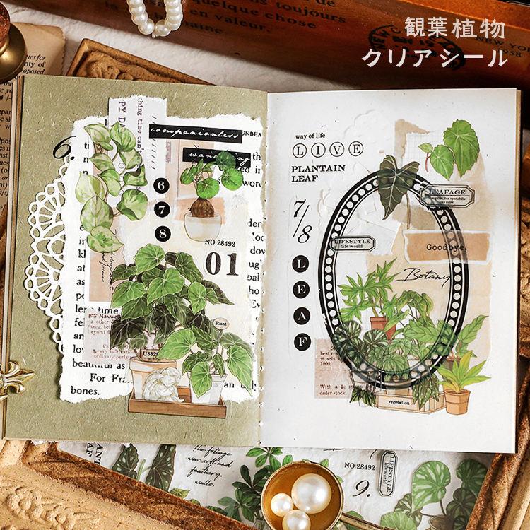 観葉植物 クリアシール コラージュ素材 シール 縁起 の 良い 観葉 植物 多肉植物 観賞植物 鉢植え イラスト 30枚15柄 コラージュ 素材 sztz-30-213 : 卸売のEiEi ...