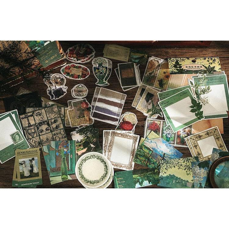 即日出荷 コラージュ素材 60点セット レトロ 素材 ペーパー ＋マステシール 海外 レース デザインペーパー デコレーション ジャンクジ sztz-60-059 : 卸売のEiEi - 通販 ...