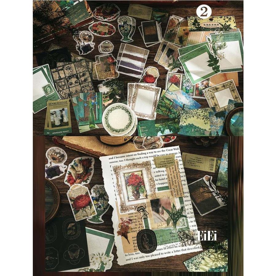 即日出荷 コラージュ素材 60点セット レトロ 素材 ペーパー ＋マステシール 海外 レース デザインペーパー デコレーション ジャンクジ sztz-60-059 : 卸売のEiEi - 通販 ...