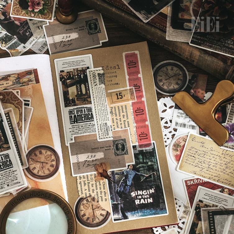 即日出荷 コラージュ素材 60点セット レトロ 素材 ペーパー ＋マステシール 海外 レース デザインペーパー デコレーション ジャンクジ sztz-60-059 : 卸売のEiEi - 通販 ...