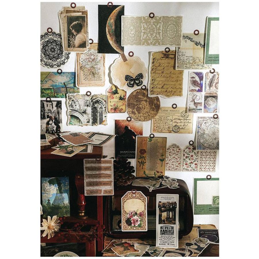 即日出荷 コラージュ素材 60点セット レトロ 素材 ペーパー ＋マステシール 海外 レース デザインペーパー デコレーション ジャンクジ sztz-60-059 : 卸売のEiEi - 通販 ...