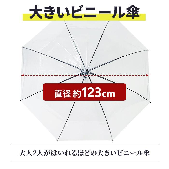 即納 75cm ビニール傘 透明 ジャンプ式 108本セット(3c/s) 風に強い 耐風 大きいビニール傘まとめ買い : 301783-108set : 販促スタジアム - 通販 ...