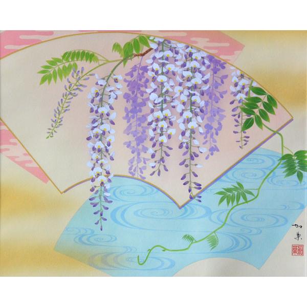 掛軸 肉筆 扇面 藤 白木加葉画(掛け軸尺八横)幅68m×丈136cm : 大瑠堂 - 通販 - Yahoo!ショッピング