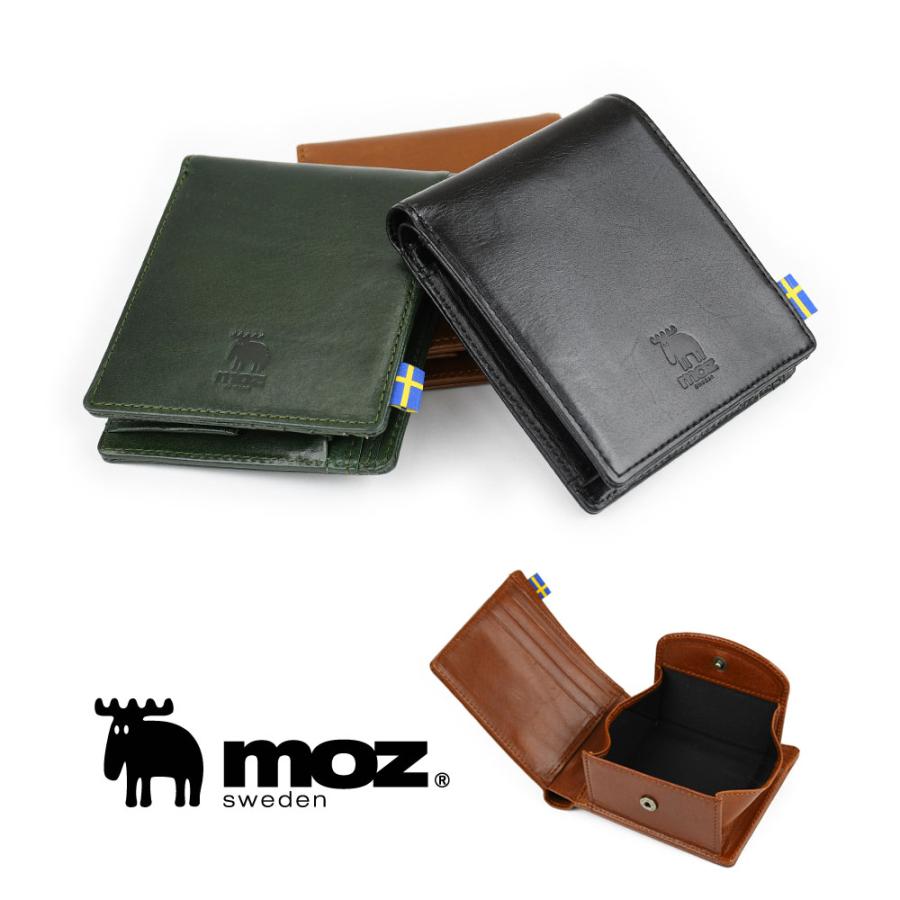 moz（モズ） 二つ折り財布 レディース 本革 大容量 カードがたくさん