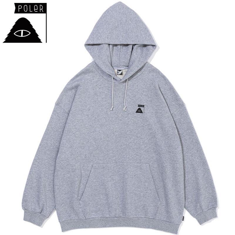 POLeR 送料無料 ポーラー POLER SUMMIT HOOD(グレー HEATHER GREY)ポーラーパーカ POLERパーカ ポーラープルオーバー POLERプルオーバー スウェット ...