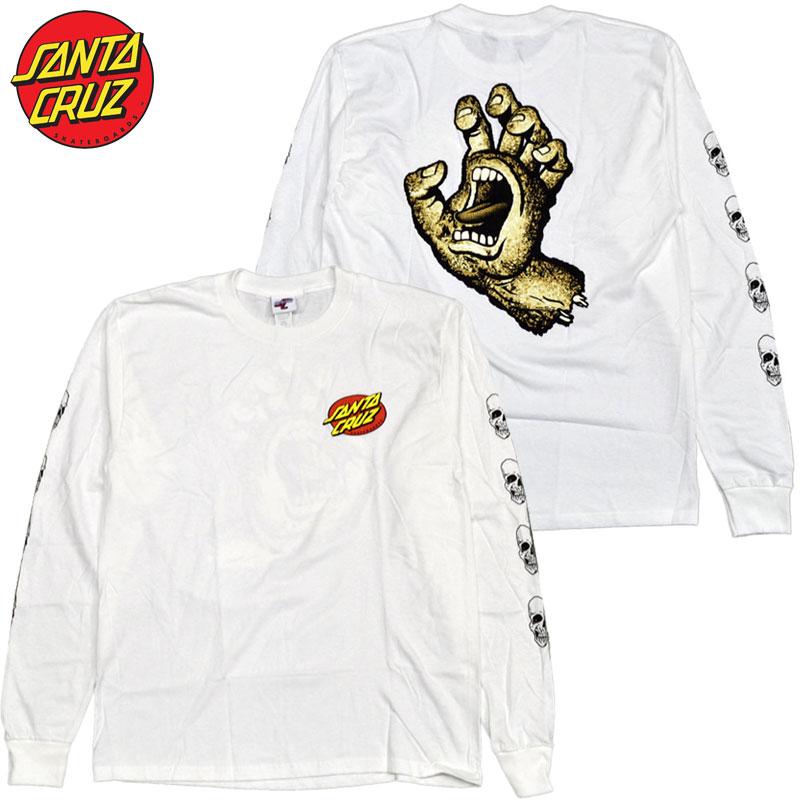 サンタクルーズ SANTA CRUZ STREET CREEP HAND LONG SLEEVE TEE(ホワイト 白 WHITE ...