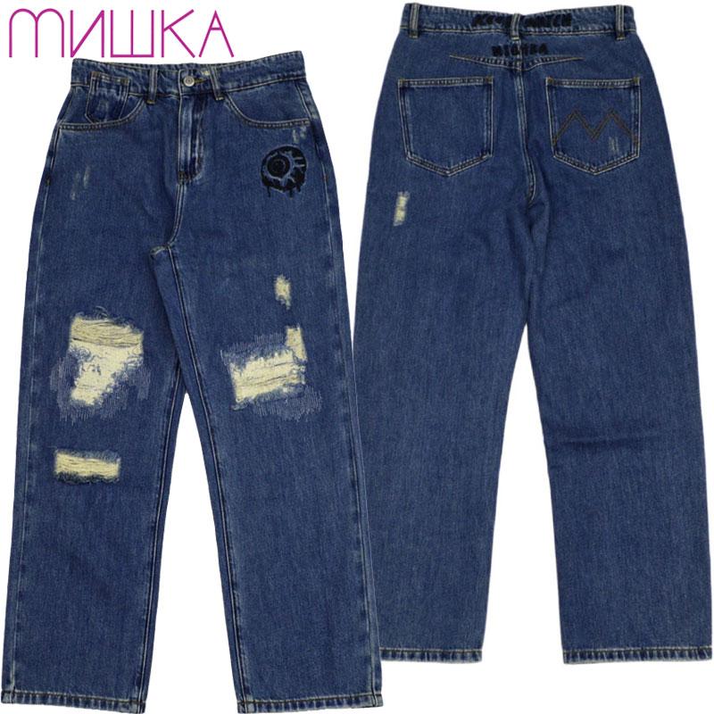 MISHKA 送料無料 ミシカ MISHKA上海 M61100907 DENIM PANTS(ブルー 青 DARK BLUE)ミシカデニム ...