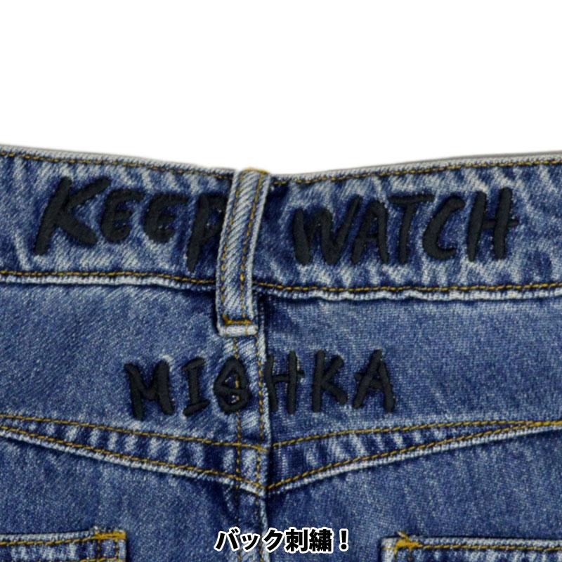 送料無料 ミシカ MISHKA上海 M61100907 DENIM PANTS(ブルー 青 DARK BLUE)ミシカデニムパンツ ...