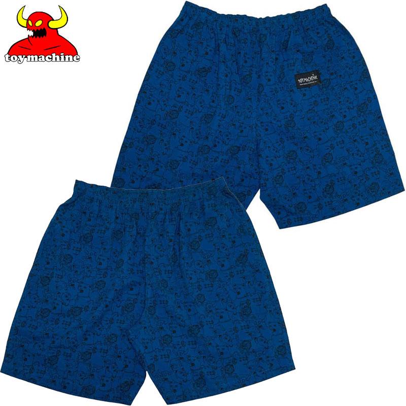 送料無料 トイマシーン TOY MACHINE CHARACTERS PRINT SHORT PANTS(ネイビー NAVY)トイマシーン ...