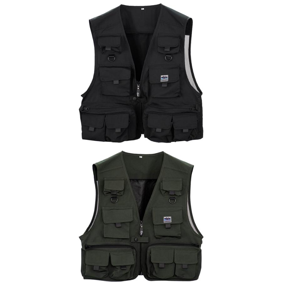 エクセル フィッシングベスト NFC-2170 ブラック・カーキグリーン M/L/LL/3L アウトドア多機能ベスト 軽量 X'SELL : おさかな侍 - 通販 - Yahoo!ショッピング