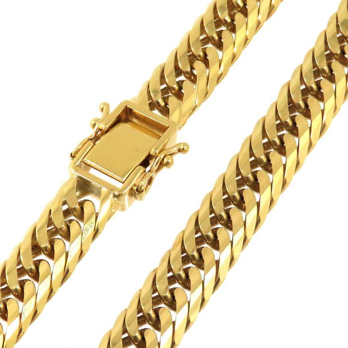 喜平 12面 T トリプル ネックレス K18YG 100.2g 50cm チェーン 造幣局検定刻印 キヘイ 750 k18 100g アクセサリー ユニセックス 送料無料 ...