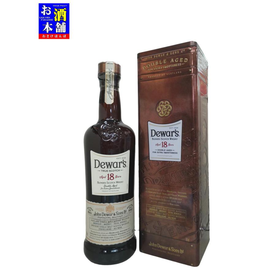 【ブレンデッド】デュワーズ 18年 750ml 化粧缶入り インボイス対応 スコッチ : dewars18y-750ml : お酒本舗ヤフー店 - 通販 - Yahoo!ショッピング
