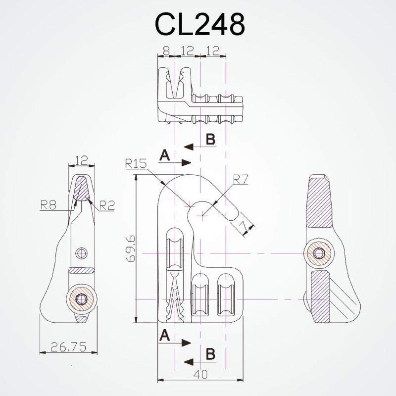 アルミ クリート クラムクリート CL248 フック付きクリート ロープ固定 テンション ウィンドサーフィン マスト チューブ 海 マリン用品 : ユニマットマリン - 通販 - Yahoo ...