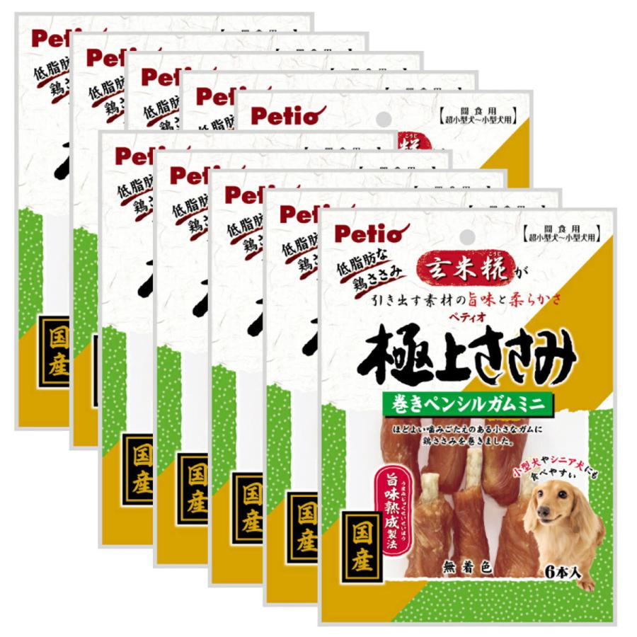 Petio（ペティオ） [セット]ペティオ 極上ささみ 巻きペンシルガムミニ 6本入 ×10個 [happiest][送料無料] : おしゃれ ...