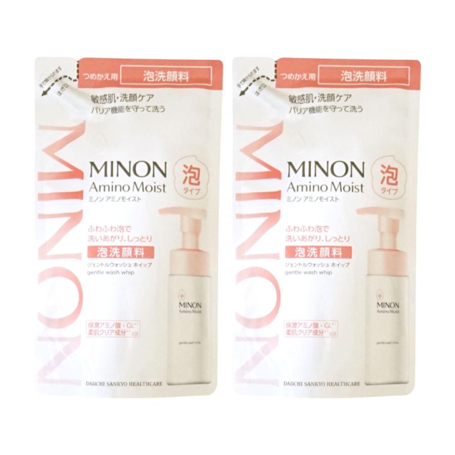 MINON [セット]ミノン アミノモイスト ジェントルウォッシュ ホイップ 詰替 130ml×2個[レフィル/詰め替え/つめかえ用][泡洗顔料/敏感肌][送料無料] : おしゃれcafe ...