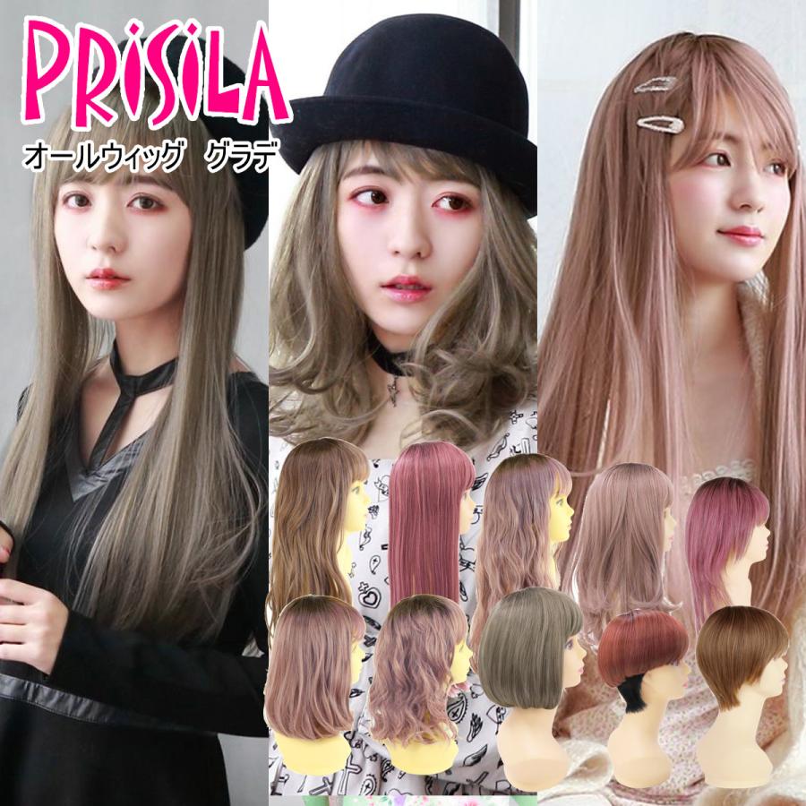 [バレないウィッグ]プリシラ オールウィッグ グラデ ピュアストレート CTA-683-CTOG #耐熱オリーブグレー[日本製耐熱ファイバー100%][送料無料] : おしゃれcafe ...