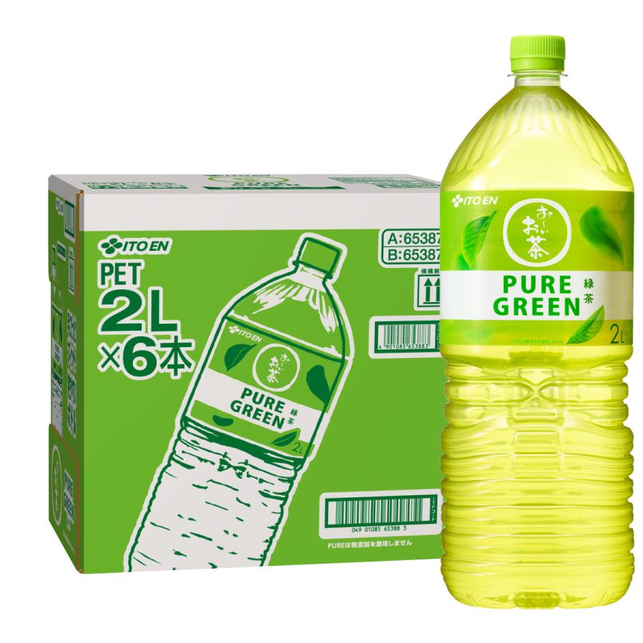 お〜いお茶 伊藤園 PURE GREEN 2000ml×6本入り ピュアグリーン[おーいお茶/Oi Ocha][2000ml PET ペットボトル][代引き不可][送料無料]*他商品との同梱 ...