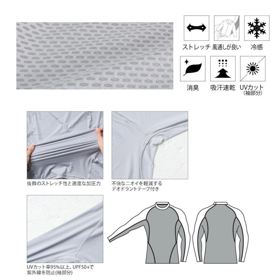 SOWA 長袖サポートシャツ S〜3L 吸汗 速乾 消臭 ストレッチ 冷感 UVカット ドライ メッシュ インナー コンプレッション 桑和 作業 現場 ワーク 仕事 : お仕事市場.com ...