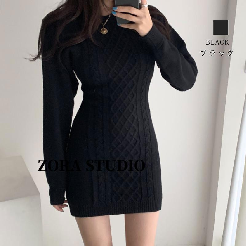 ニットワンピース ニット レディース バックオープン 無地 ミニ丈 秋冬 ニットセーター 長袖 ワンピース ゆったり トップス ミニ丈セーター 暖かい 冬 春 秋 : hj1114032425 ...