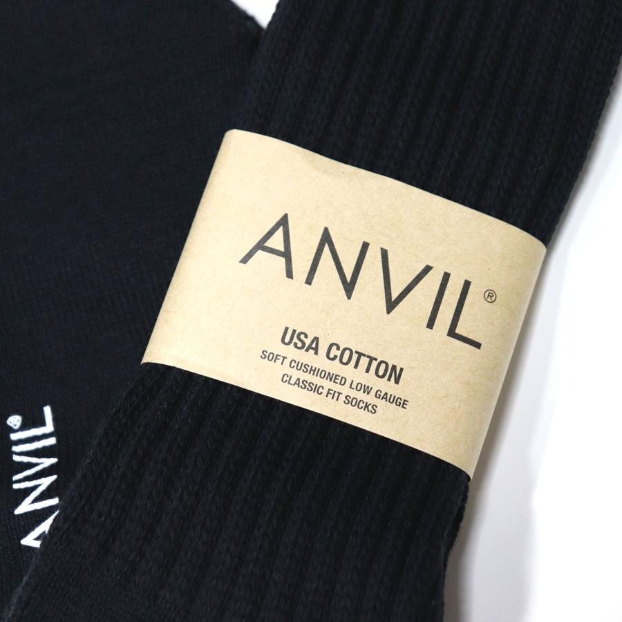 anvil ANVIL (アンヴィル) USA Cotton Tube Socks スケーターソックス メンズ チューブ ストライプ パイル ...