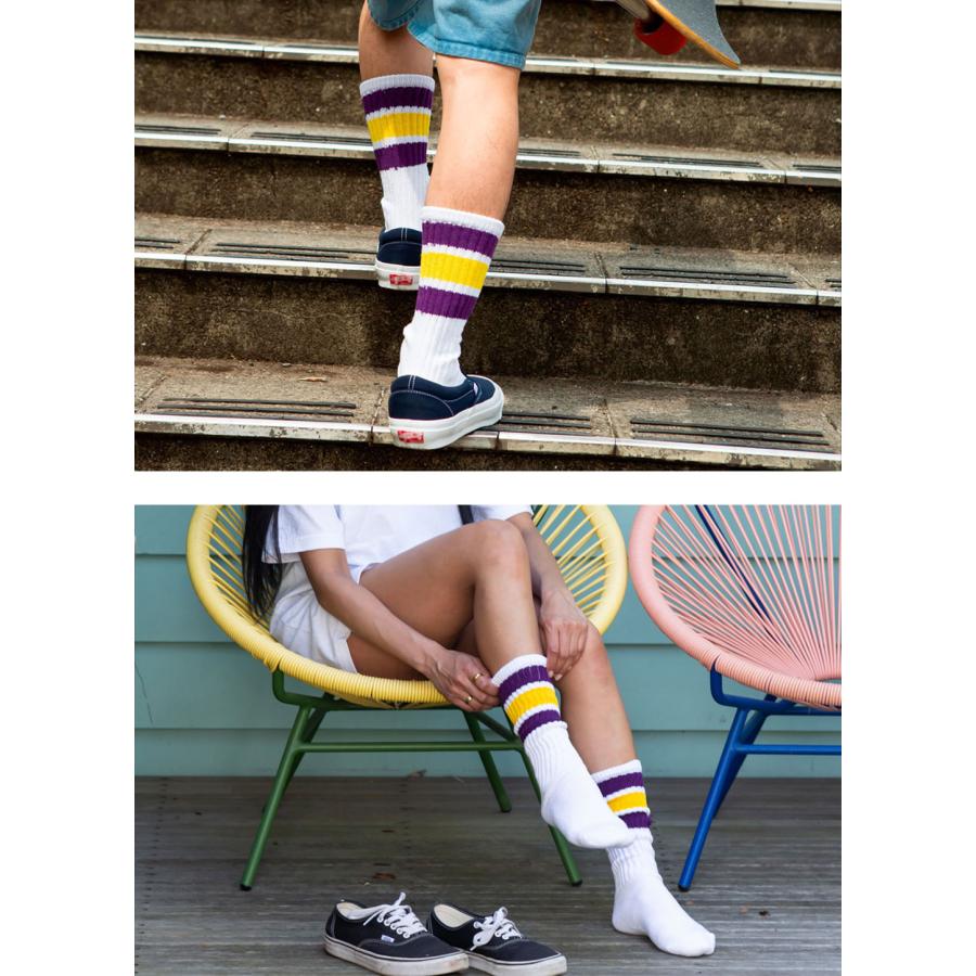 anvil ANVIL (アンヴィル) USA Cotton Tube Socks スケーターソックス メンズ チューブ ストライプ パイル ...