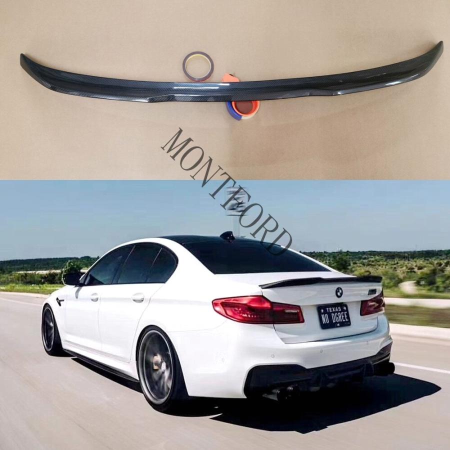 G30 M5 Style M Performance Carbon Fiber Rear Trunk lip Spoiler Car Wing ...