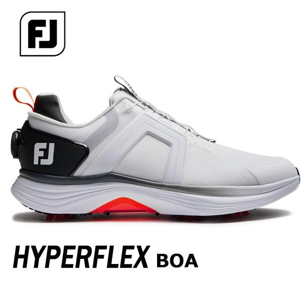 FootJoy 25 FJ ハイパーフレックス BOA 【ホワイト/ブラック】 55476 （W) HYPERFLEX スパイク ゴルフシューズ フットジョイ : お宝ゴルフドットコム ...