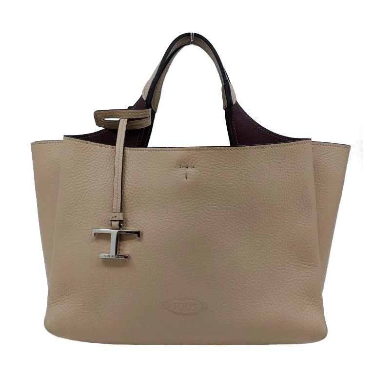 TOD'S トッズ「未使用品」Tタイムレス レザー バッグ ミニ 2WAY TOD'S トッズ「未使用品」Tタイムレス レザー バッグ ミニ 2WAY
