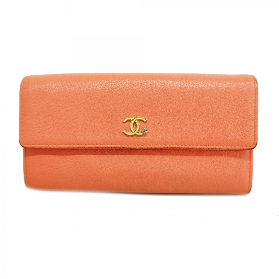 CHANEL 【5fc3394】シャネル 長財布 レザー ピンク シルバー金具【中古】レディース : おたからや Yahoo!ショッピング店 - 通販 - Yahoo!ショッピング