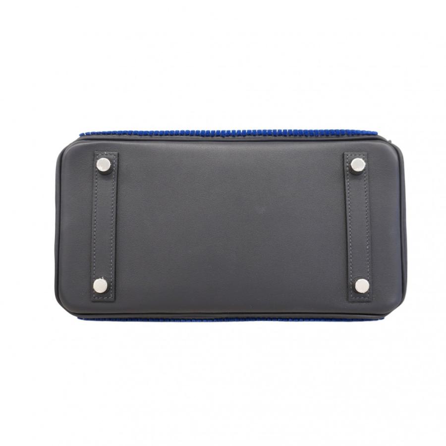 ★SALE【5oc1109-3-e-g】エルメス ハンドバッグ バーキン25コートアコート スイフト タフタージュ キャバン/ブルーサフィール シルバー金具 B刻印【中古】レディース HERMES（エルメス） ☆SALE【5oc1109-3-e-g】エルメス ハンドバッグ