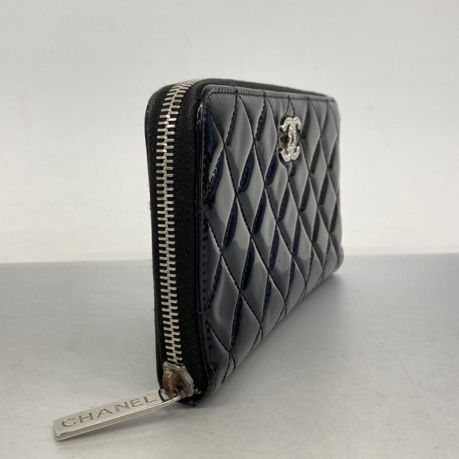 【5pb2991】シャネル 長財布 ブリリアント パテントレザー ブラック シルバー金具【中古】レディース CHANEL（シャネル） ☆最終価格☆SALE【5pb2991】シャネル 長財布