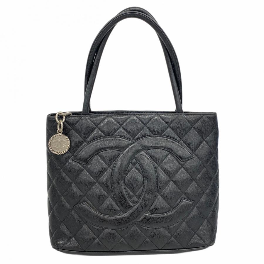 シャネル 復刻トート トートバッグ キャビアスキン A01804 ブラック レディース CHANEL  中古 R&Kリサイクルキング CHANEL（シャネル） 【6ab0801-k】シャネル トートバッグ 復刻トート