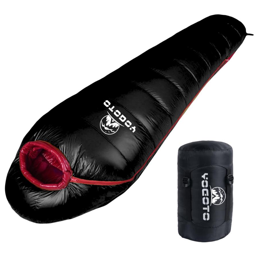 【YOGOTO】 ダウン シュラフ 冬用 寝袋 650FP 高級ダウン マミー型 コンパクト 車中泊り 登山 スリーピングバック 地震対策 防災 避難 : おたま屋商店 - 通販 ...