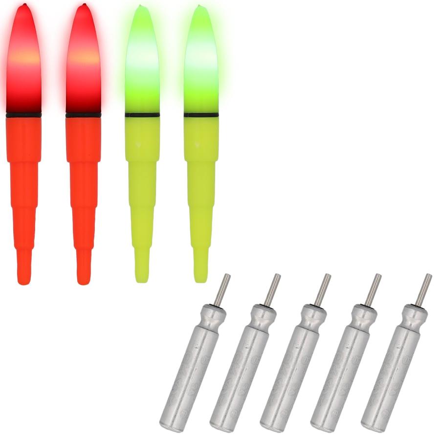 PLEAVIT 電気ウキ トップ 夜釣り ライト 釣りフロート 海釣り 夜光 ウキ led 蛍光 赤黄2本 電池5個 : おたま屋商店 - 通販 - Yahoo!ショッピング