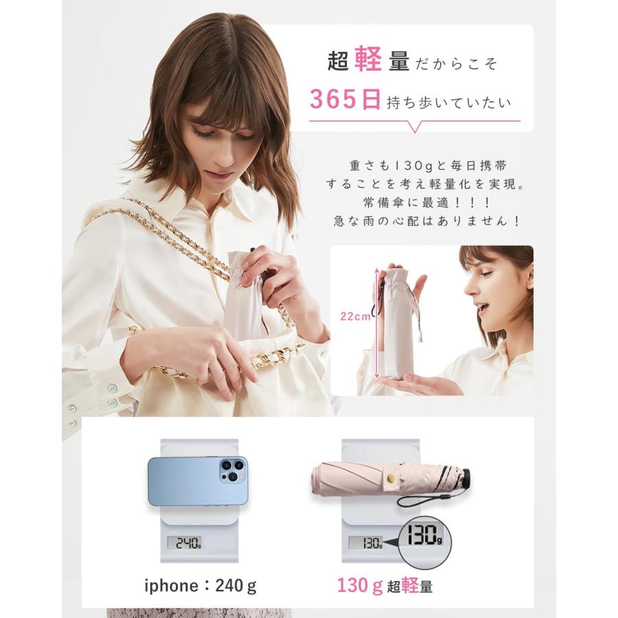 【JIS認証】日傘 超軽量 130g 折りたたみ傘 折り畳み日傘 UVカット率 遮熱 折り畳み傘 紫外線遮断 晴雨兼用 梅雨対策 耐風撥水 多層生地設 : おたま屋商店 - 通販 ...