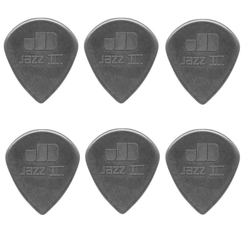 【ピック6枚セット】JIM DUNLOP 47B3S Nylon JAZZ III Sharp 1.38mm BLK ピック ジャズ ギター ...