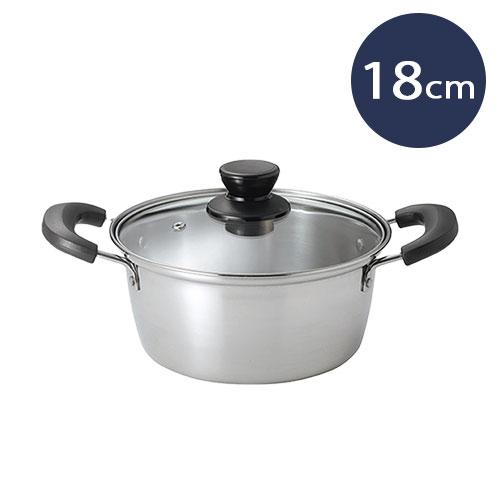 ステンレス 鍋 両手鍋 18cm IH対応 ガスコンロ : 生活通販お助け隊 - 通販 - Yahoo!ショッピング