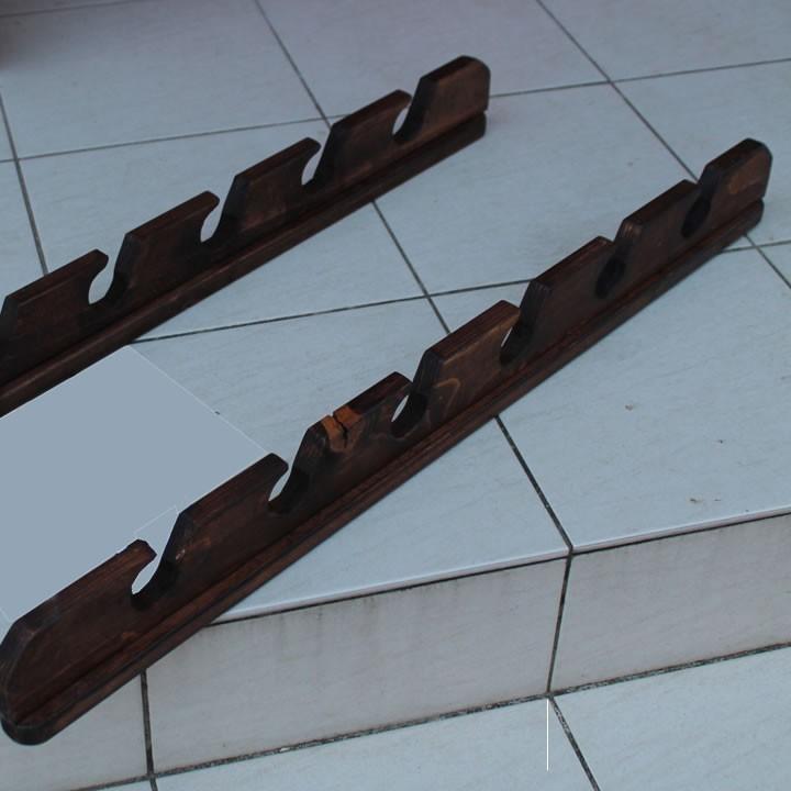 ロッドホルダー,壁掛け4本用【ブラウン】,ロッドスタンド・シングルタイプ【キズ跡が目ただない賃貸OK】 : 夢工房おてんとうさん - 通販 ...