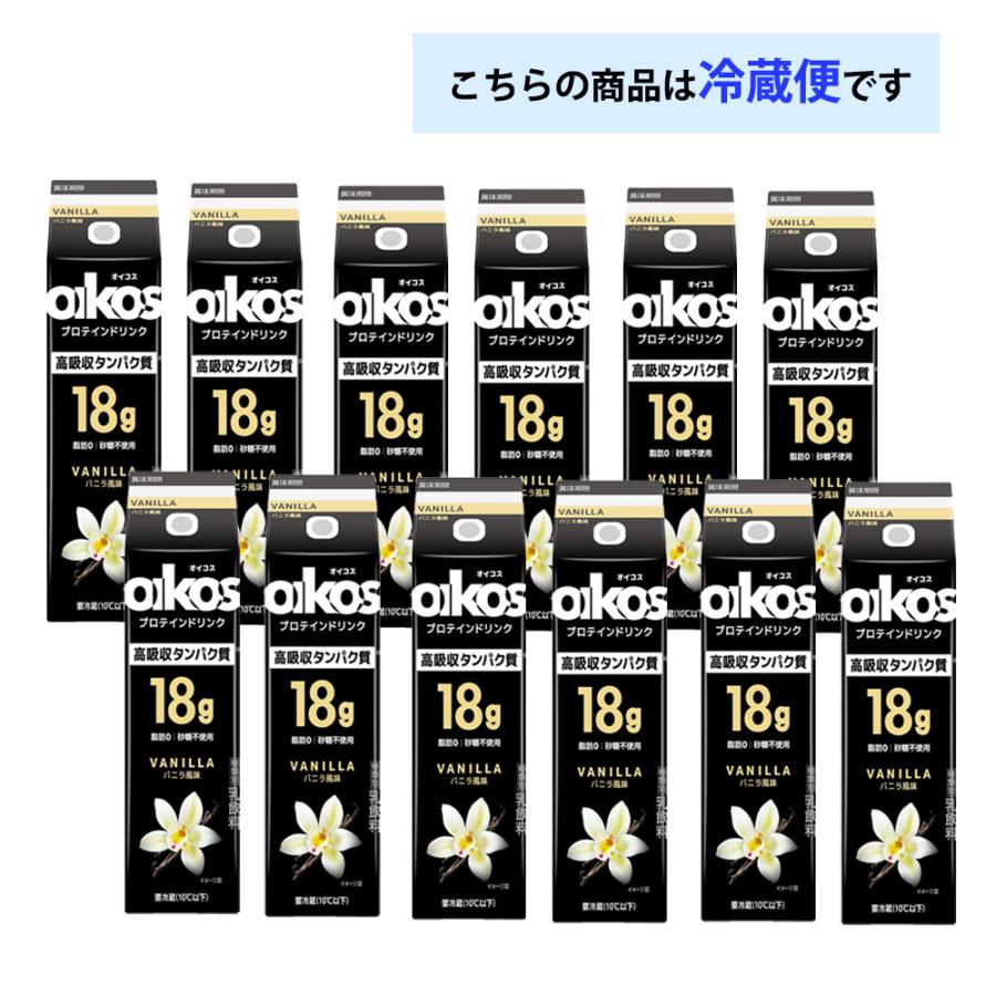 3ケース選べる ダノンジャパン オイコス プロテインドリンク 高吸収タンパク質18g 240ml×36本 送料無料 まとめ買い カカオ バニラ チルド便 要冷蔵品 oikos :nb-3 ...