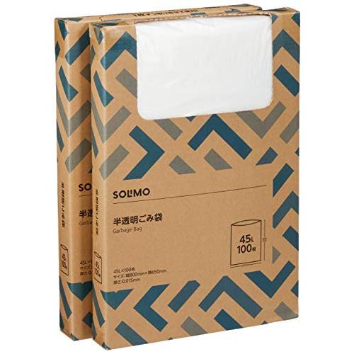 [ブランド] SOLIMO ごみ袋 半透明 無香料 45L 100枚 x2個セット(200枚) : 雑貨屋MelloMellow - 通販 - Yahoo!ショッピング