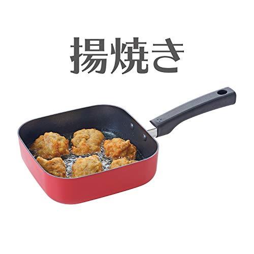 和平フレイズ フライパン スクエアパン レッド IH対応 ガラス蓋付 トゥーメイ(To May) RB-1568 : 雑貨屋 ...