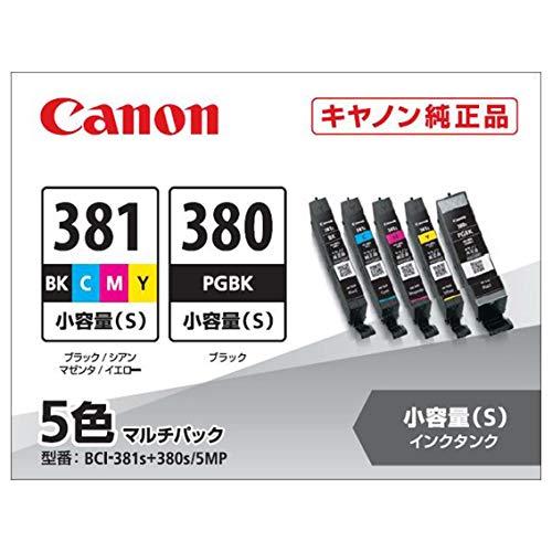 Canon 純正 インクカートリッジ BCI-381(BK/C/M/Y)+380 5色マルチパック 小容量タイプ BCI-381+380s/5M :no6c4fd9312b:雑貨屋 ...