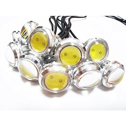 デイライト LED 防水 イーグルアイ 大玉 23mm 10個セット 12V 埋め込み (ホワイト/シルバーボディ) : 雑貨屋MelloMellow - 通販 - Yahoo!ショッピング
