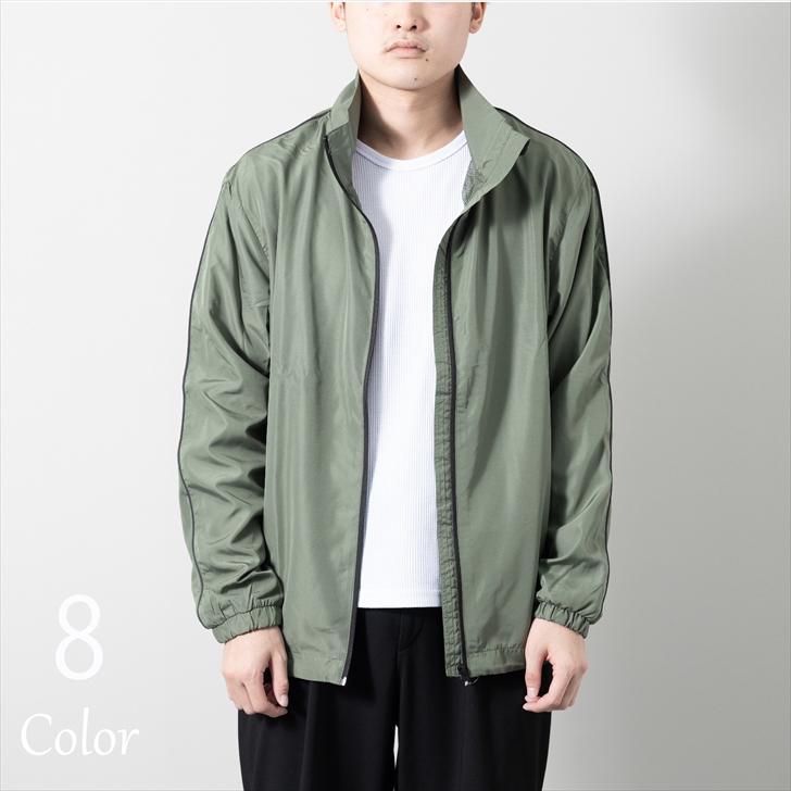 ウインドブレーカー メンズ 裏メッシュ 袖ライン スタンドカラー トラックジャケット ウィンドブレーカー ゴルフ スポーツウェア キャンプ アウトドアウェア : 24-37684 : オトカジ ...