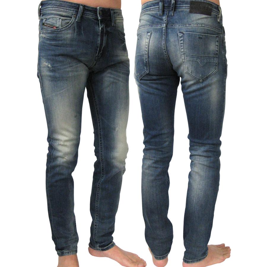 DIESEL サイズ限定特価！ ディーゼル スリムスキニー ストレッチ 控えめダメージ インディゴ ジーンズ THOMMER-X 009RS : セレクトショップ 大人の普段着 - 通販 ...