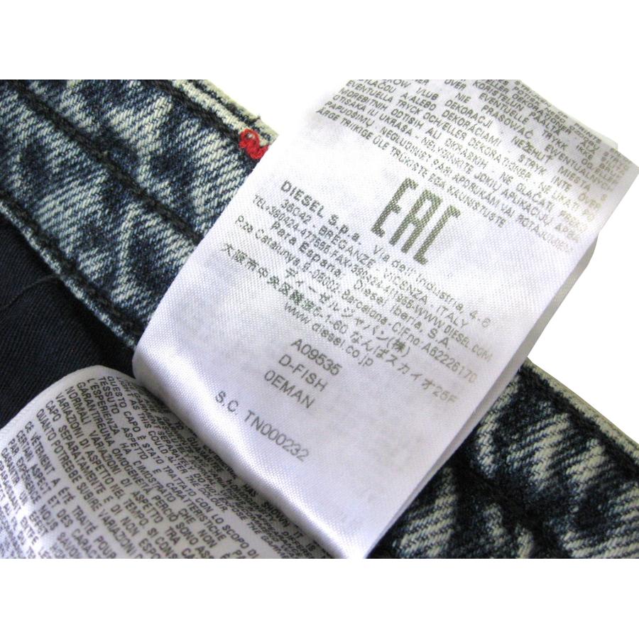 DIESEL ディーゼル ルーズフィット ストレート アシンメトリーポケット カーゴジーンズ D-FISH A09535 0EMAN ...