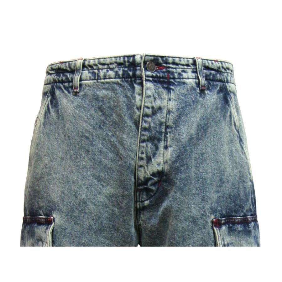 DIESEL ディーゼル ルーズフィット ストレート アシンメトリーポケット カーゴジーンズ D-FISH A09535 0EMAN ...