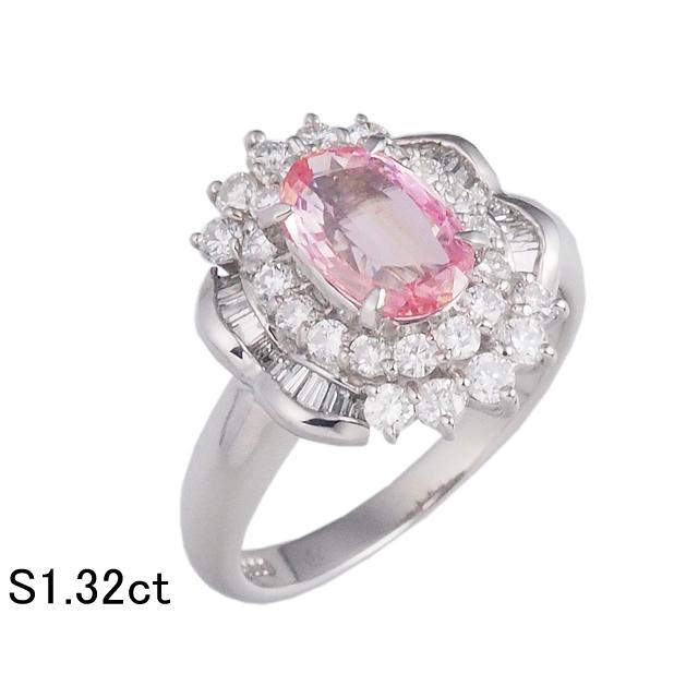 音羽屋 パパラチアサファイア/1.32ct ダイヤ/0.76ct Pt900 プラチナ リング 12号 鑑別書付き 仕上済【中古】 : 質音羽屋Yahoo!ショッピング店 - 通販 ...