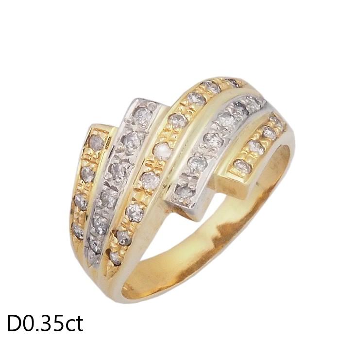 音羽屋 ダイヤモンド/0.35ct K18YG/Pt900 デザイン リング 13号 仕上済【中古】 : 質音羽屋Yahoo!ショッピング店 - 通販 - Yahoo!ショッピング